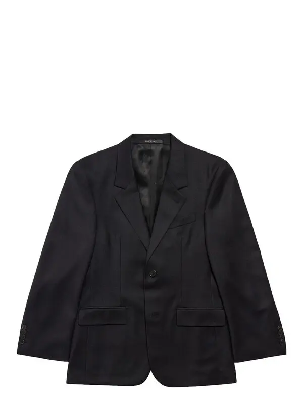 Balenciaga Tailored Wool Blend Blazer - Black