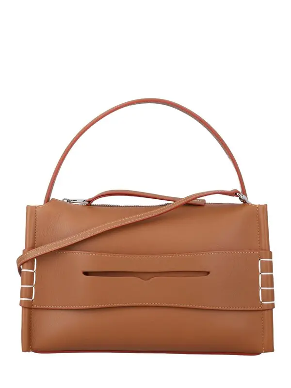 JW Anderson Leather Loafer Bag - Brown