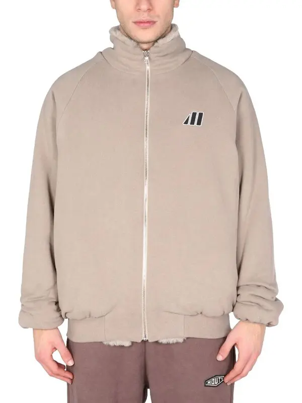 MOUTY Reversible Cotton And Faux Fur Sweatshirt - Beige