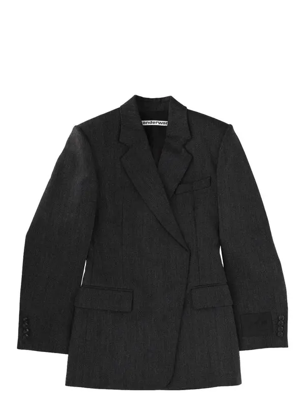 Alexander Wang Wool Fitted Blazer Dress - Black