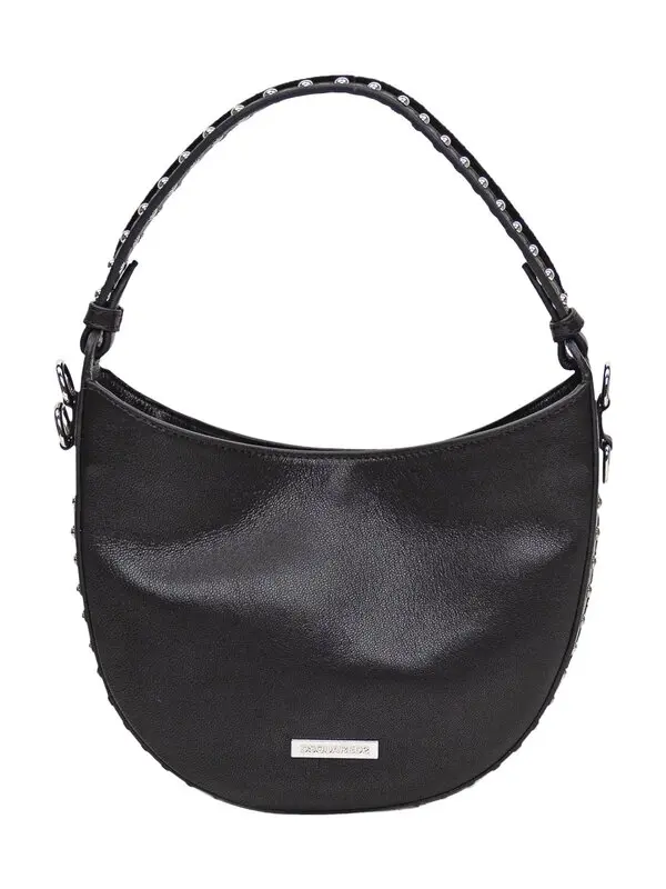 Dsquared2 Mini Hobo Handbag With Studded Strap - Nero