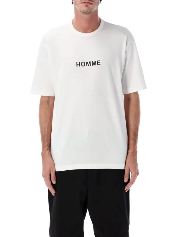 Comme Des Garçons Relaxed Fit T-shirt With Bold Logo Size - White