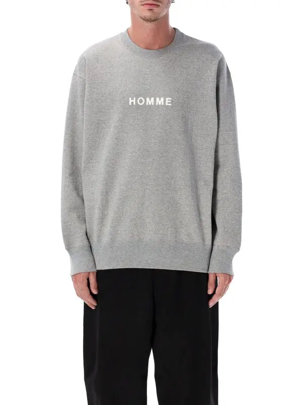 Comme Des Garçons Cotton Logo Sweatshirt - Grey
