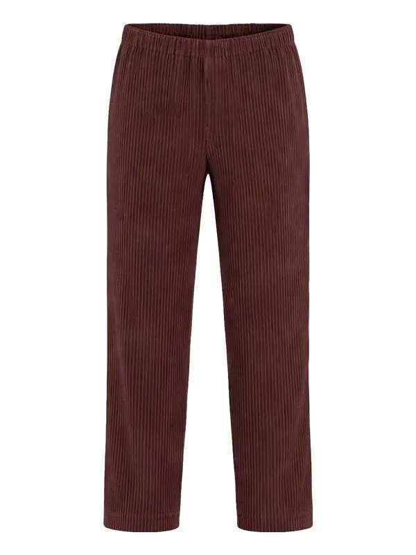 Issey Miyake Pleated Polyester Trousers Fw25 - Brown