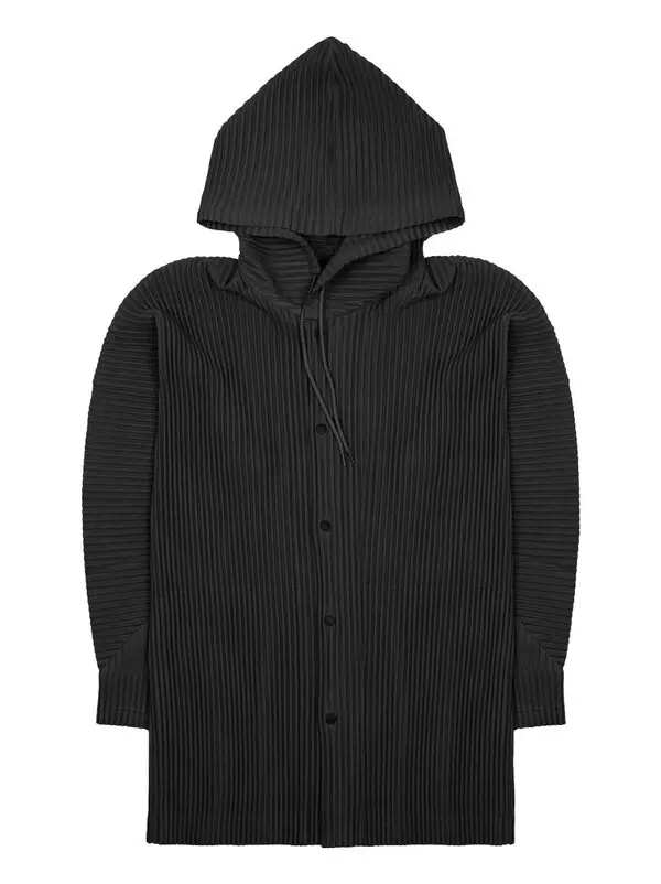 Issey Miyake Homme Plissé Monthly Colors February Blouson With Hood - Black