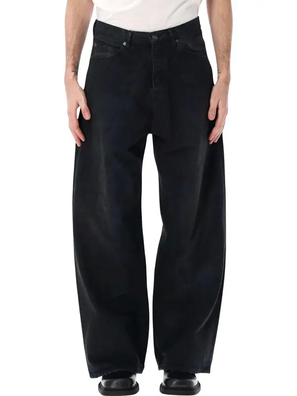Balenciaga High Waist Wide-leg Pants - Dark Brown/black