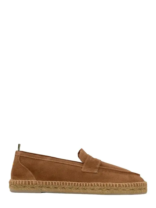 CastaÑer Classic Pull-tab Leather Flat Shoes - Marrone