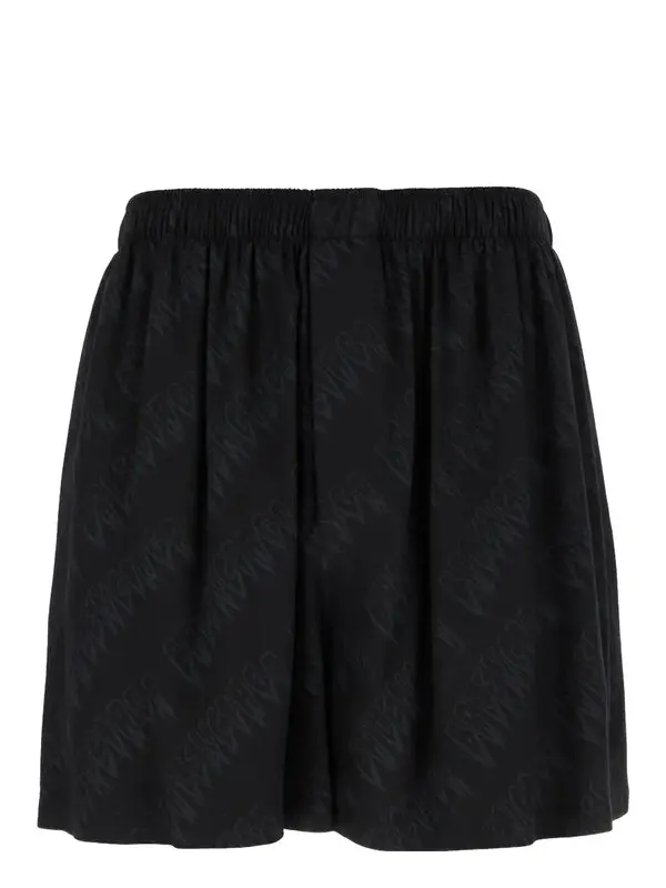 Balenciaga Therge Fit" Mini Shorts - Black