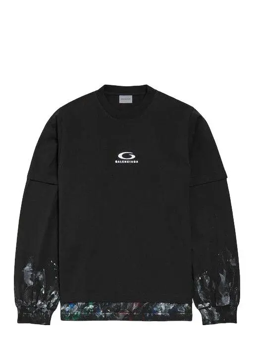 Balenciaga Double Layered T-shirt For - Black