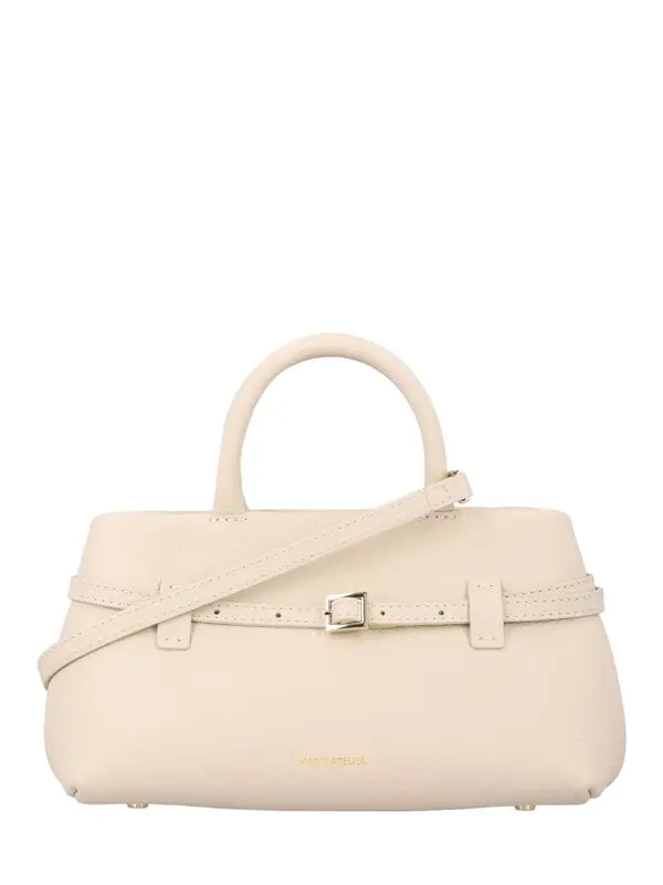 Manu Atelier Mini Calf Leather Bag - Vanilla