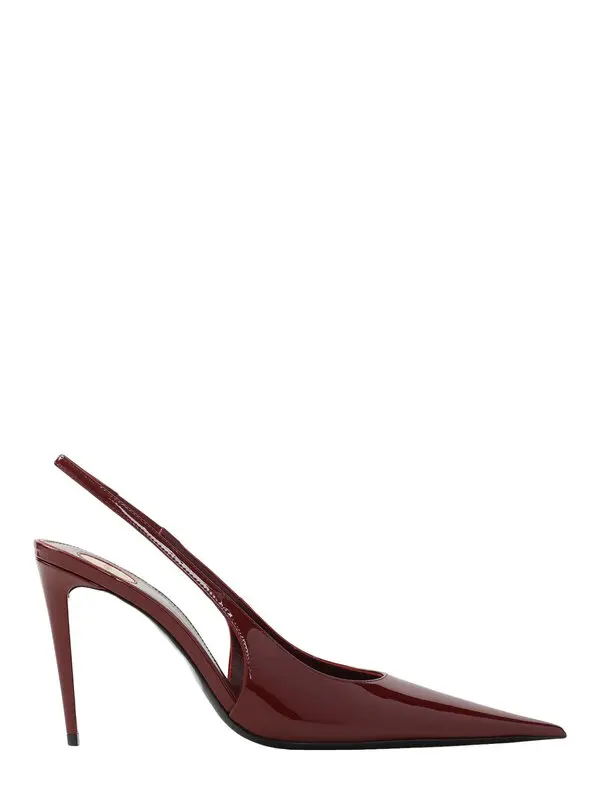 Saint Laurent Guermantes Slingback Pumps - Red