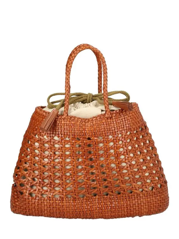 Dragon Diffusion Woven Leather Mini Shoulder Bag - Buff