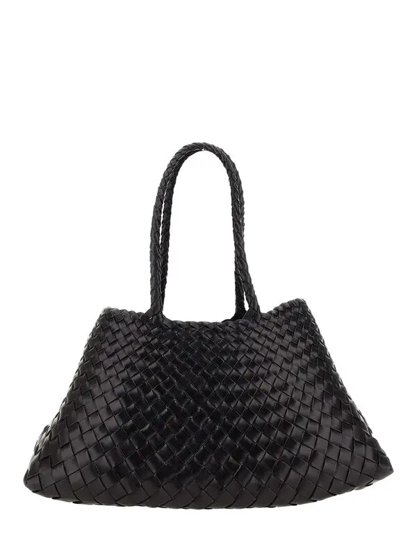 Dragon Diffusion Woven Leather Tote Bag - Black