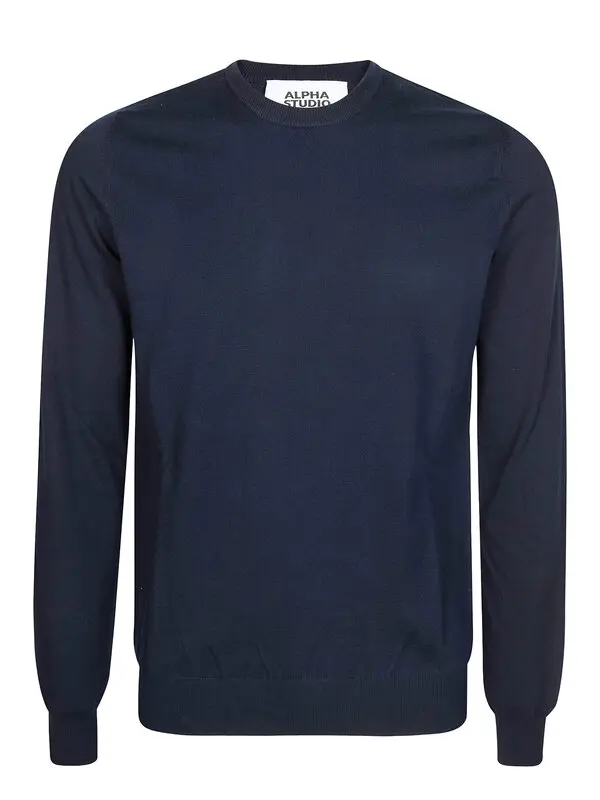 Alpha Studio Classic Crew Neck T-shirt - Blu