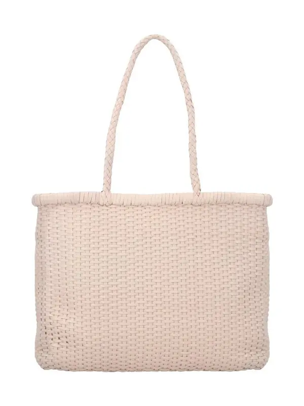 Dragon Diffusion Santa Croce Big Woven Leather Tote - Beige