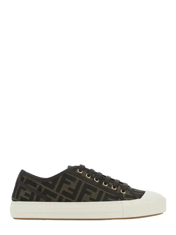 Fendi Canvas Low Top Sneakers - Tabaconero