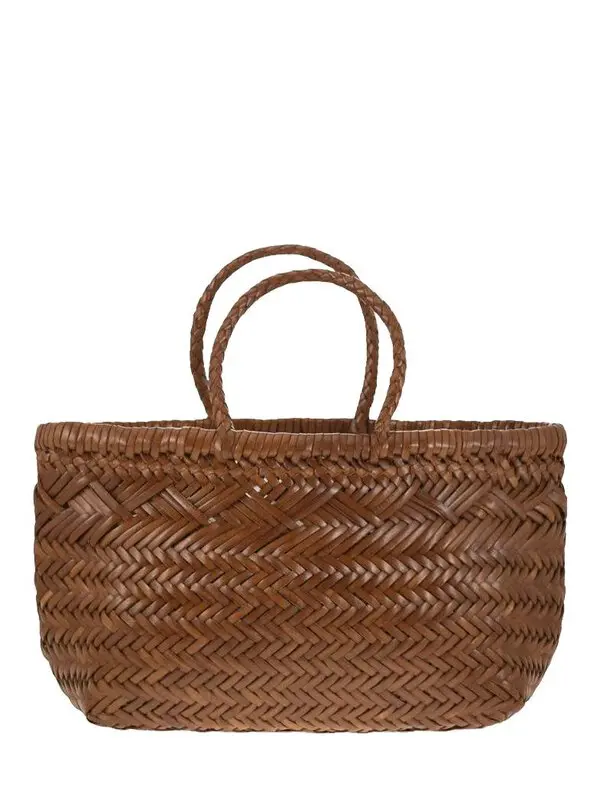 Dragon Diffusion Triple Jump Woven Leather Bag - Brown