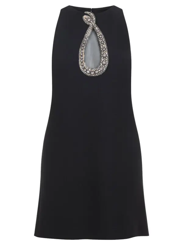 Valentino Garavani Embroidered Mini Dress - Black