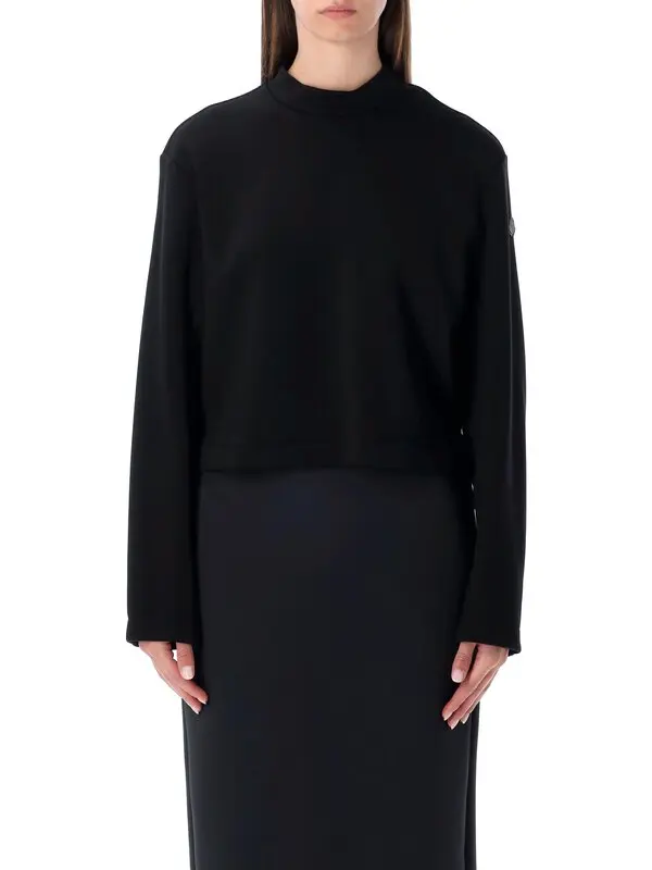 MONCLER X EDWARD ENNINFUL Neoprene Crew Neck Sweatshirt - Black