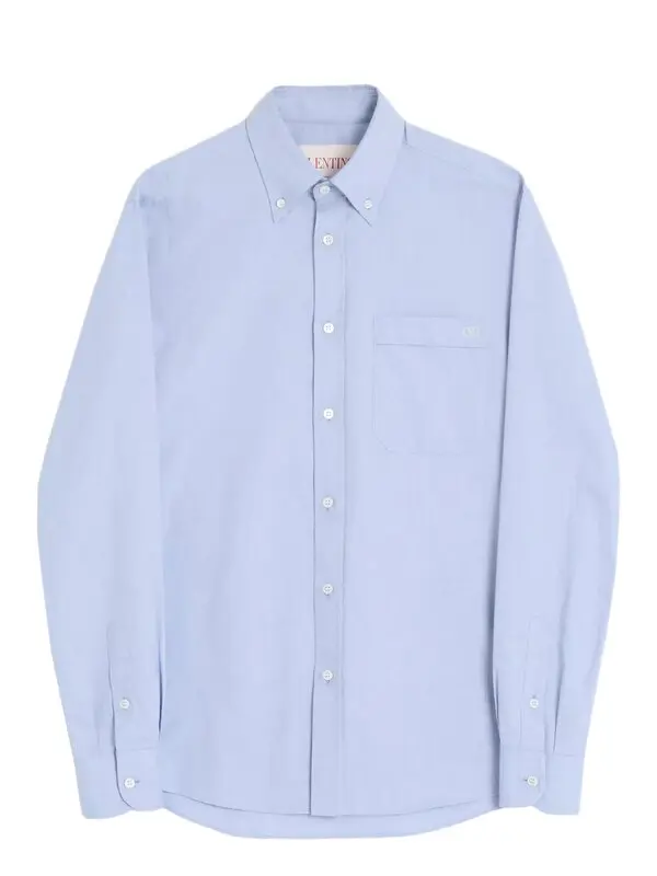 Valentino Garavani Slim Fit Button Closure Shirt Size - Clear Blue
