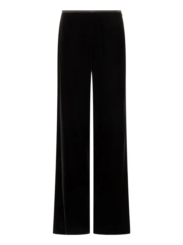 Emporio Armani Velvet Tapered Trousers - Nero