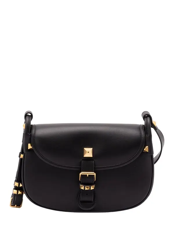 Valentino Garavani Studded Leather Mini Shoulder Handbag - Nero