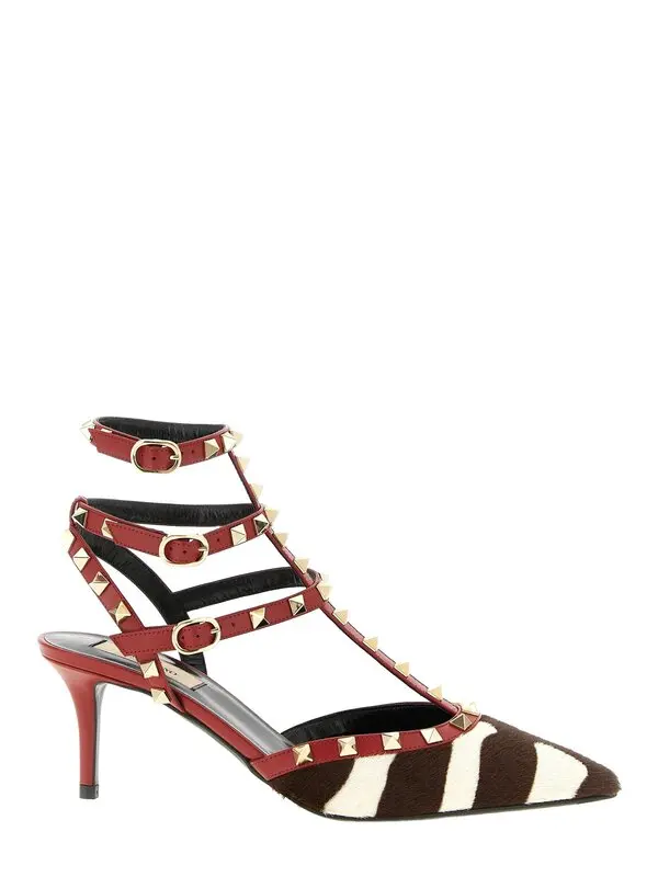 Valentino Garavani Rockstud Ankle Strap Pumps - Biancotmor