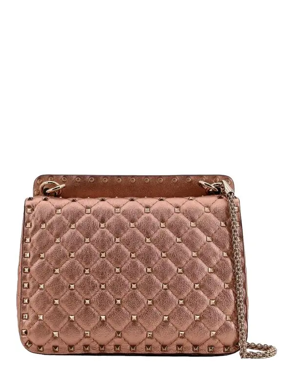 Valentino Garavani Studded Quilted Shoulder Bag - Pink