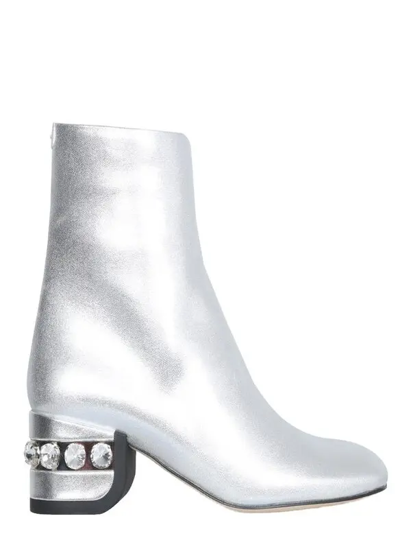 NICHOLAS KIRKWOOD Crystal-embellished Ankle Boots - Silver