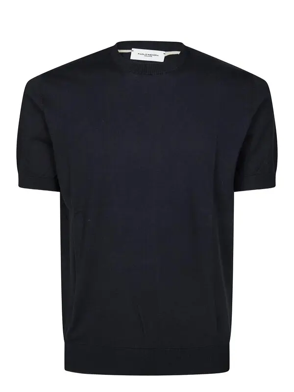 PAOLO PECORA Cotton Crewneck Sweater - Nero