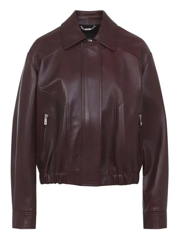 Versace Leather Blouson - Red