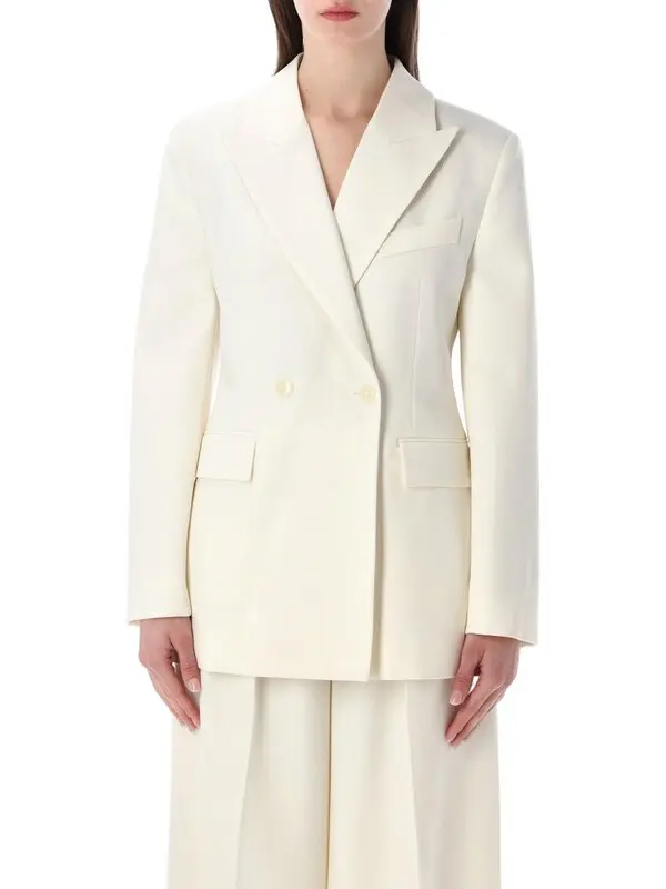 ANINE BING Tailored Double-breasted Blazer - Beige