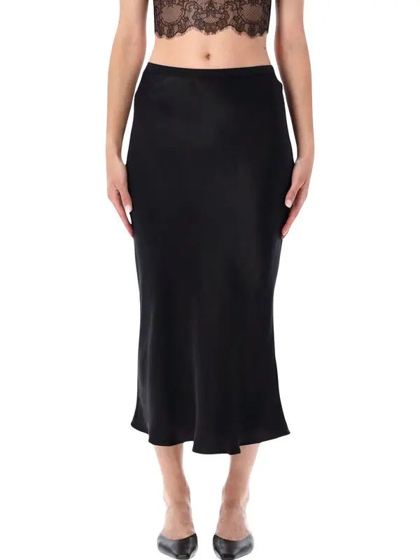 ANINE BING High-waisted Midi Skirt - Nero