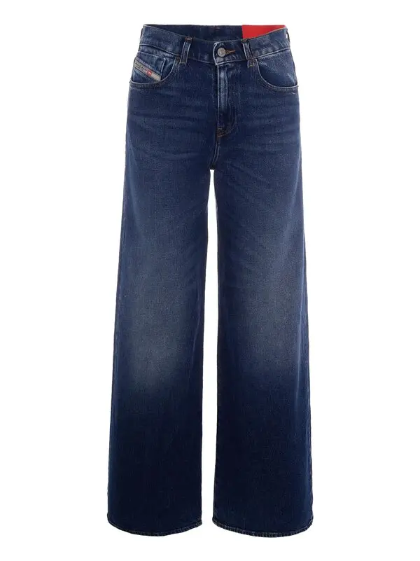 DIESEL® Wide Leg Denim Jeans - Blu