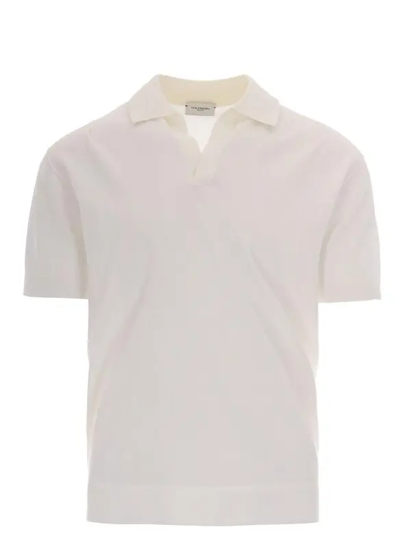 PAOLO PECORA Short Sleeve Polo Shirt - Bianco