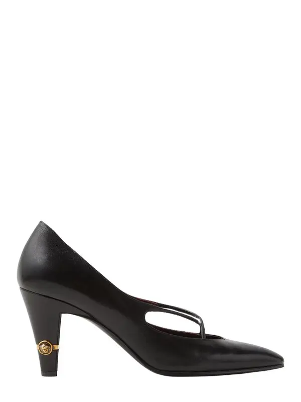 Versace Medallion Pointed-toe Pumps - Black