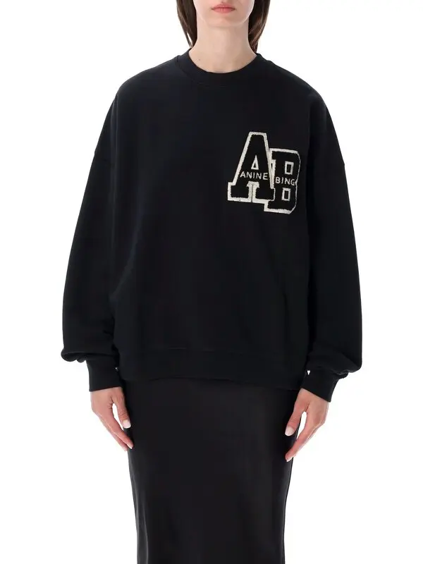 ANINE BING Ab" Collegiate Sweatshirt - Nero