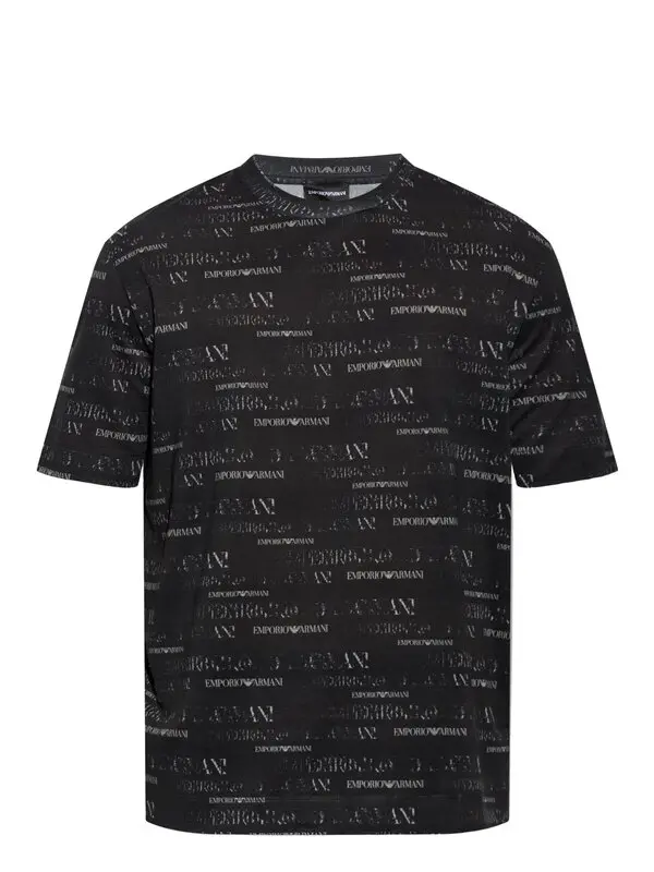 Emporio Armani Monogram T-shirt - Black