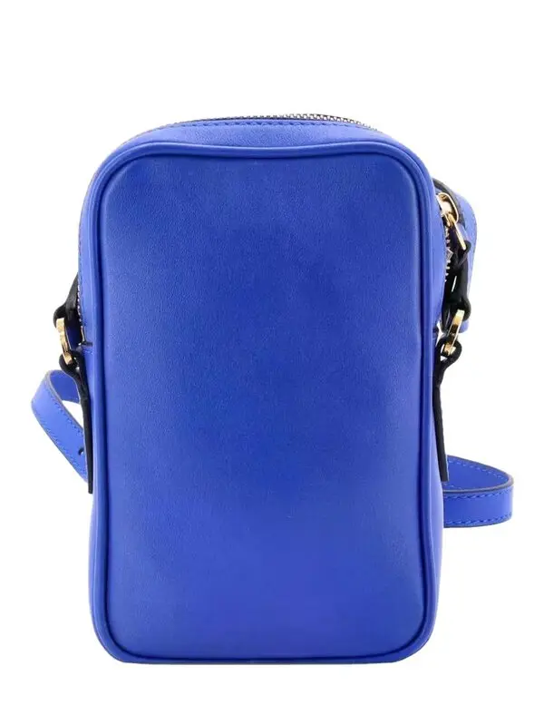 Versace Medusa Biggie Pouch Leather Micro Crossbody Bag - Blue