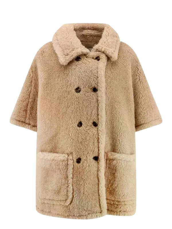 Max Mara Double-breasted Teddy Jacket - Neutrals