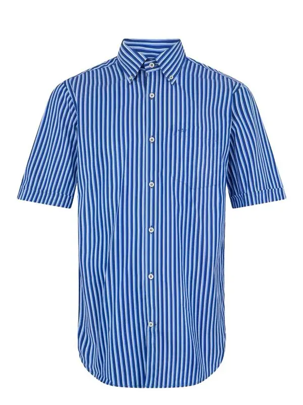 Paul & Shark Striped Short-sleeve Shirt - Blue