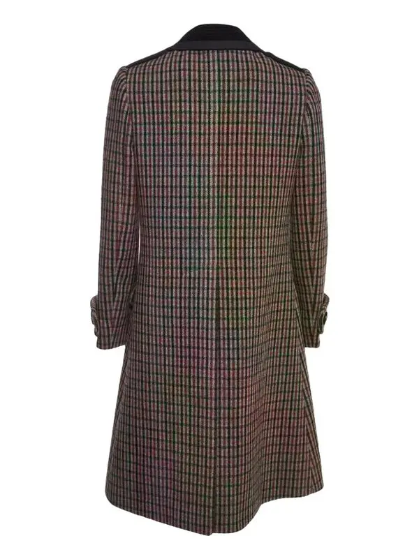 Miu Miu Check Single-breasted Coat - Grey