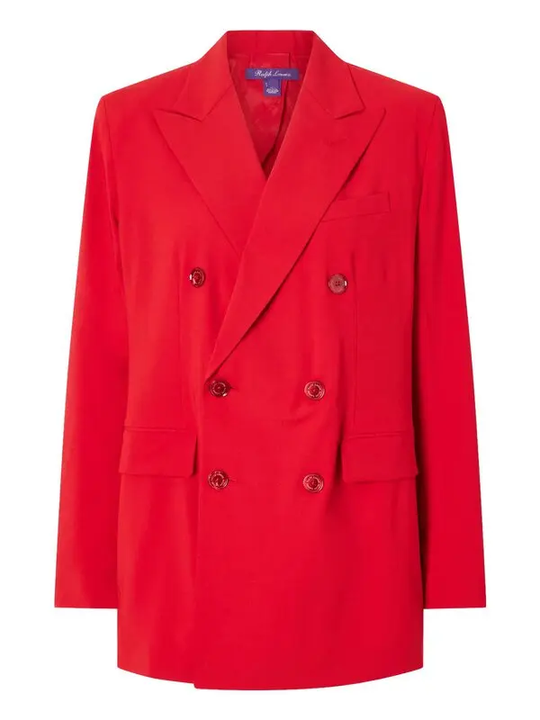 Ralph Lauren Ramona Double-breasted Wool-blend Blazer - Red