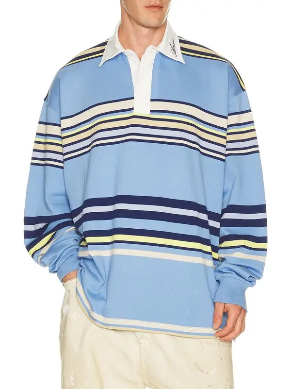Amiri Striped Polo - Blue