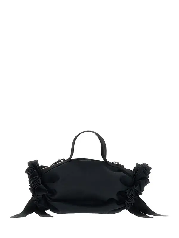 Simone Rocha Mini Rosette Top-handle Bag With Double Bow - Nero