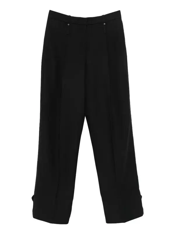 Stine Goya Pressed-crease Buttoned-cuff Trousers - Black
