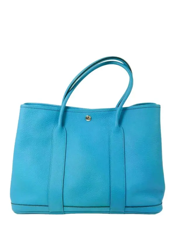 Hermès Garden Party Negonda Leather Tote Bag - Blue