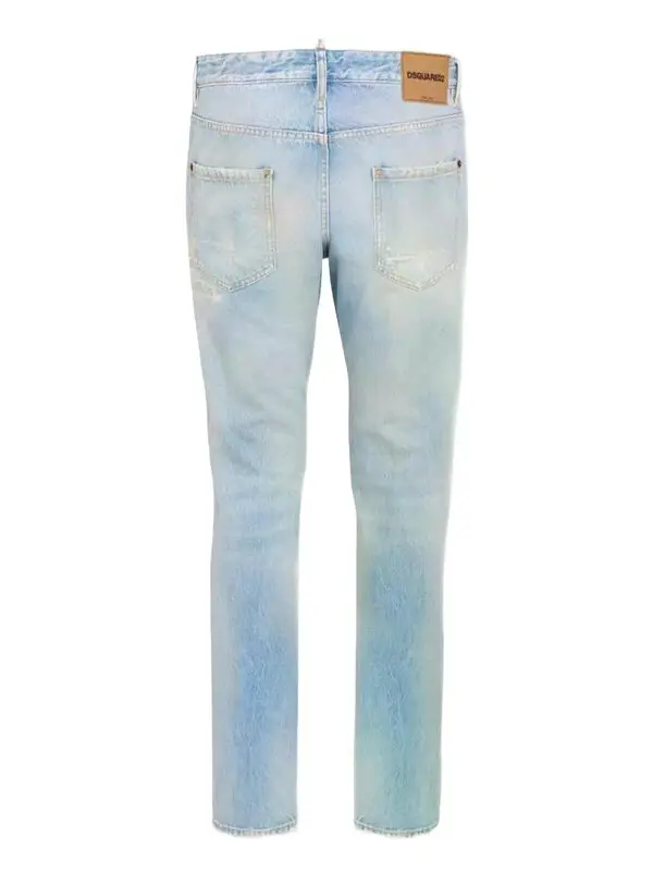Dsquared2 Patched Superlite Teddy Jeans - Blue