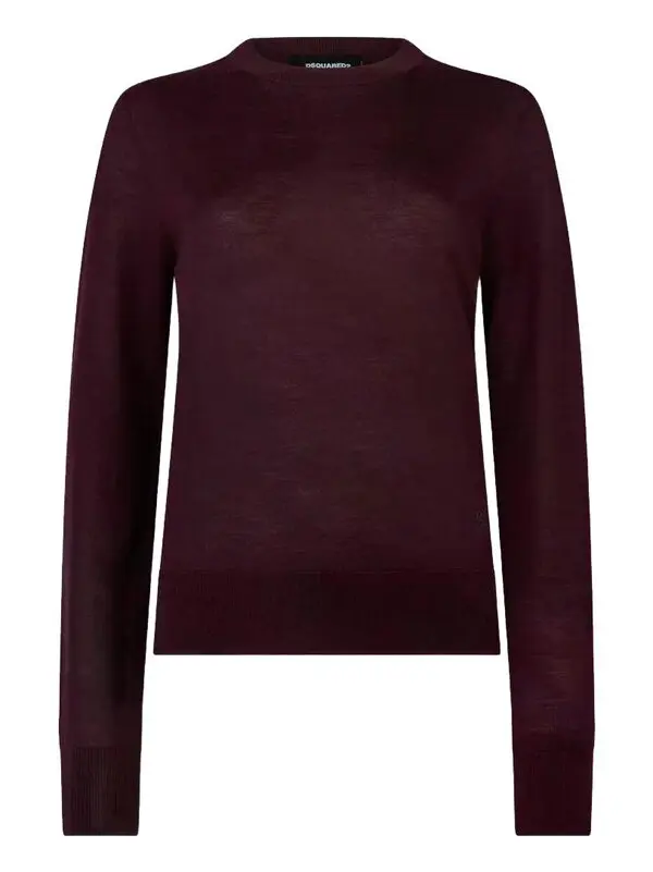 Dsquared2 Upside Down Logo Wool Pullover - Red