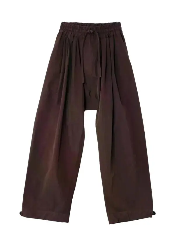 JAN JAN VAN ESSCHE Drawstring Wide-leg Trousers - Brown